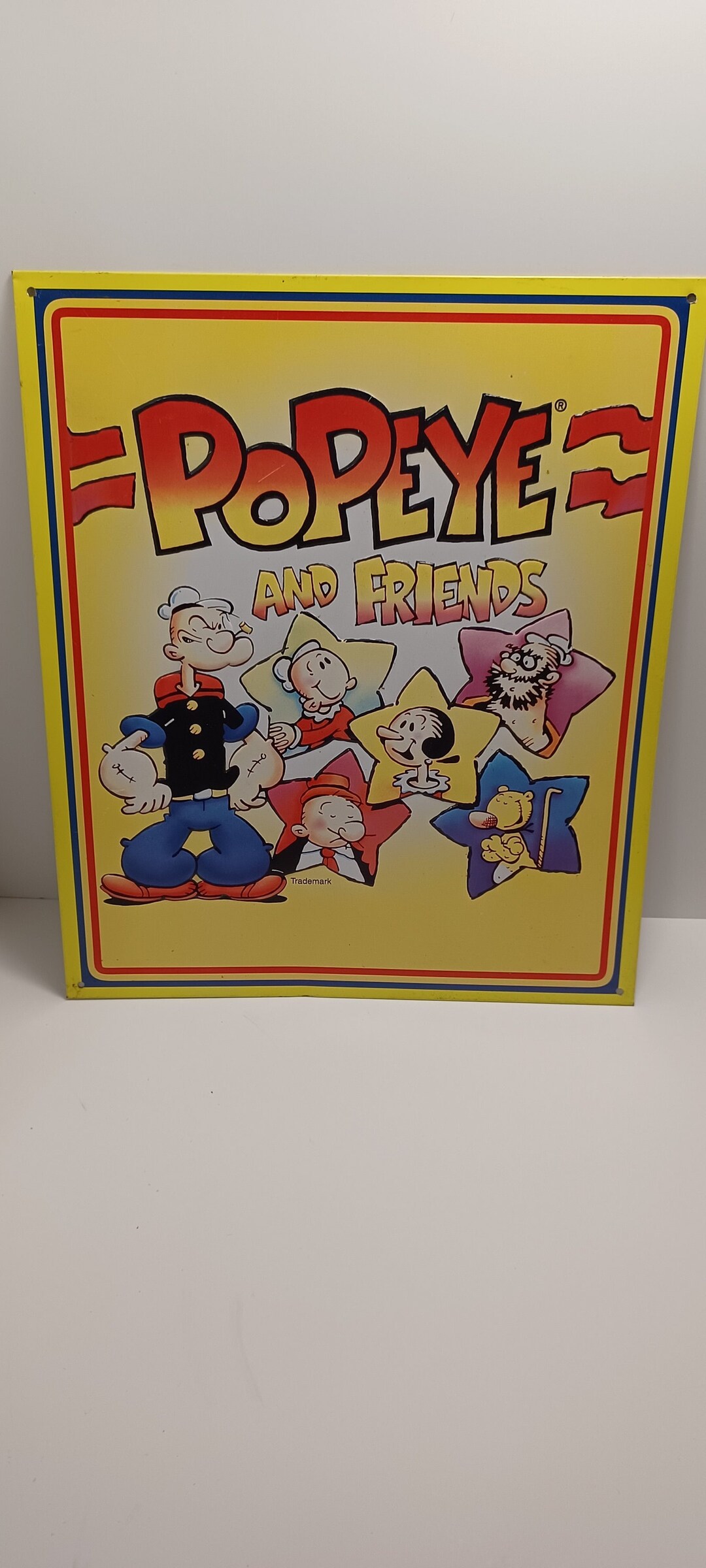 Vintage 1996 Popeye Metal Tin Sign - Vintage Signs - Character Signs ...