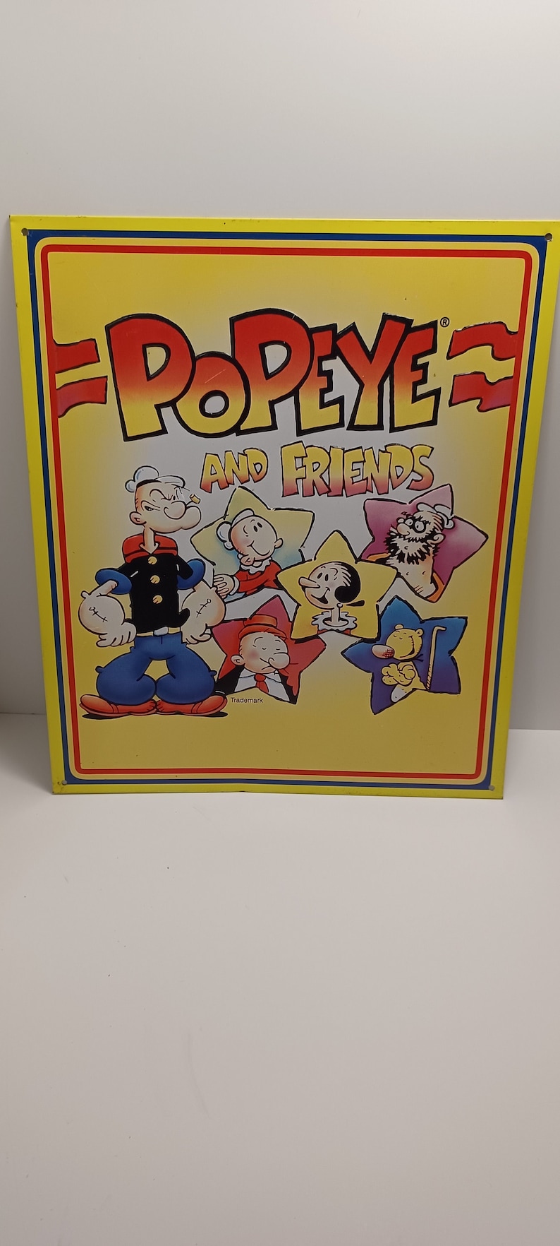 Vintage 1996 Popeye Metal Tin Sign Vintage Signs Character - Etsy