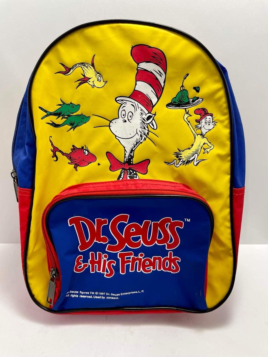 Vintage Classic 1997 Dr Suess Cat in the Hat Small Bookbag - Dr Seuss ...