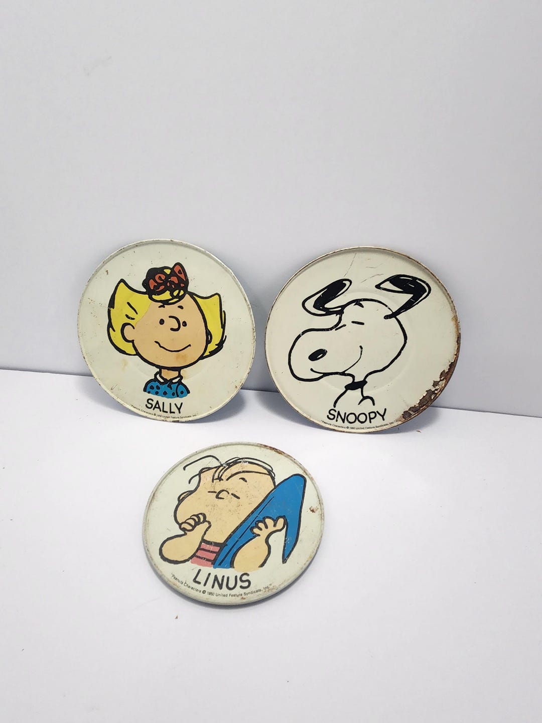 1950s Peanut Gang Snoopy Plates Lot of 3 - Charlie Brown - Peanut Gang ...
