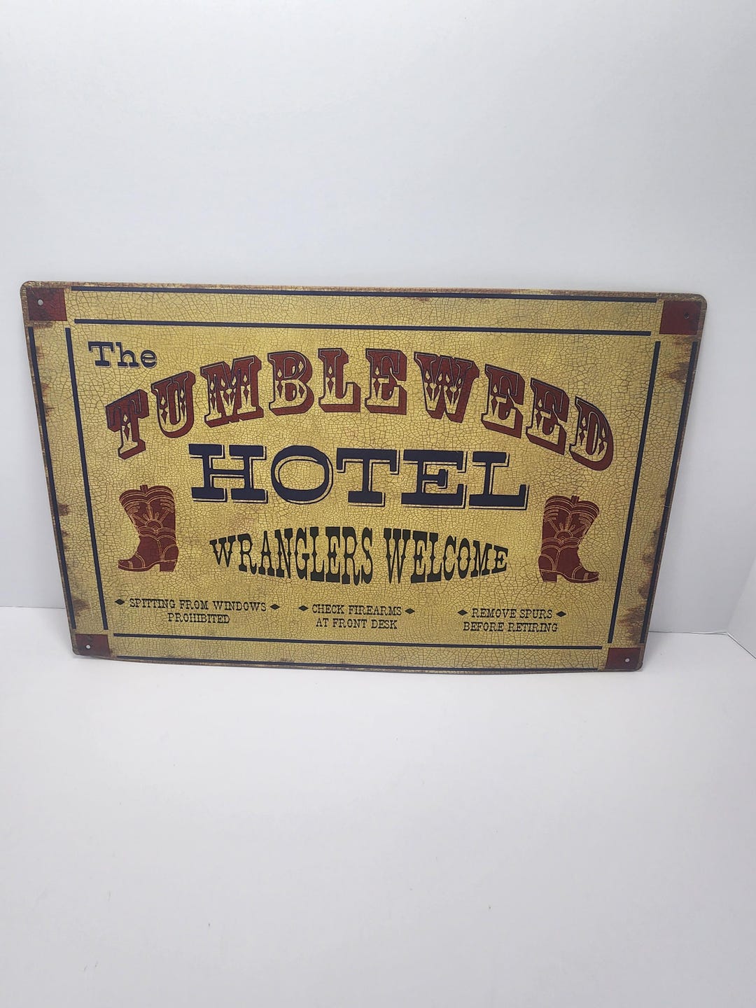 The Tumbleweed Hotel Vintage Decor Sign - Signs - Hotels - Western ...