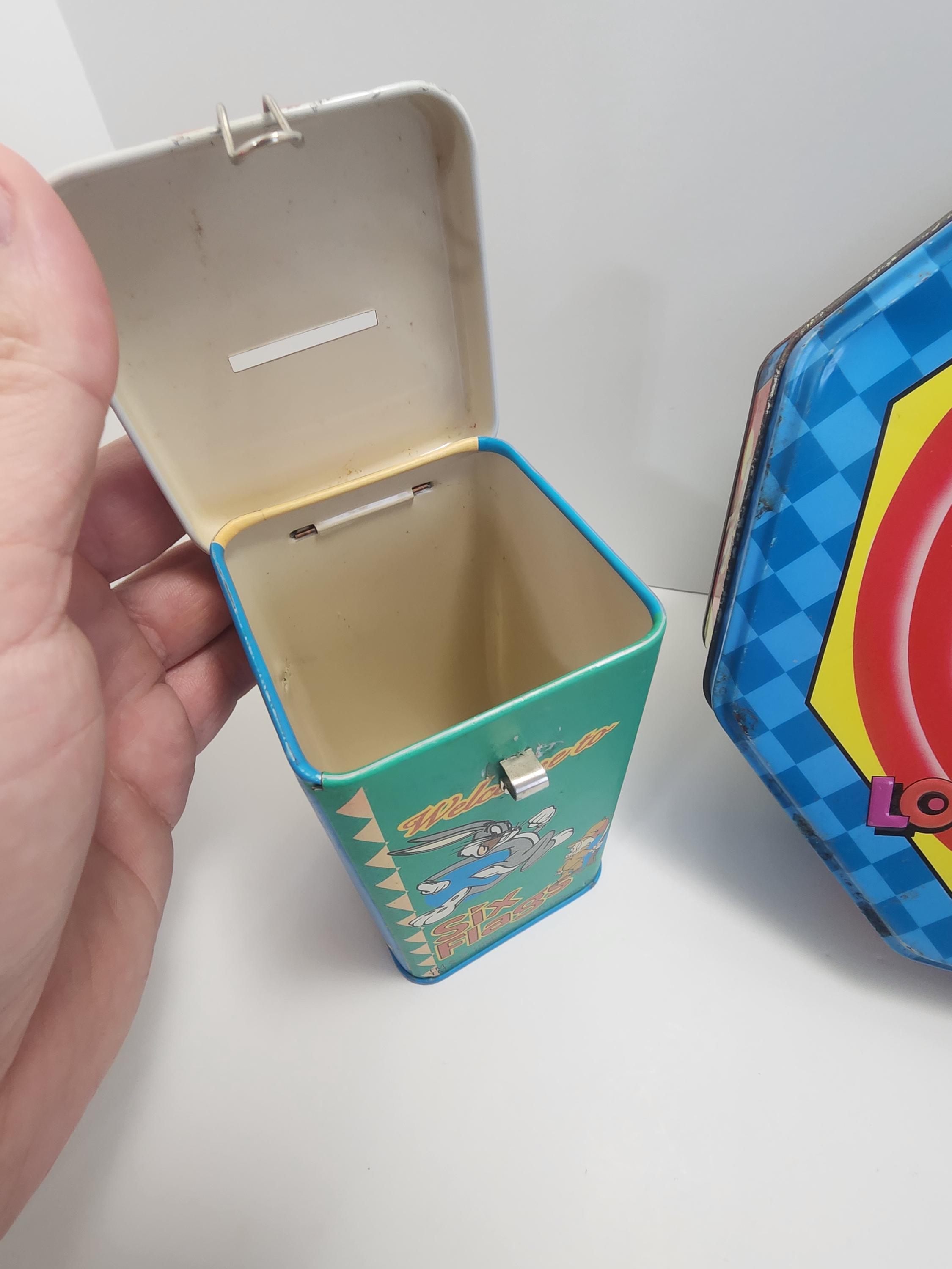 Looney Tunes Vintage Toys Tins Coin Bank - Buggs Bunny - Tazmanian ...