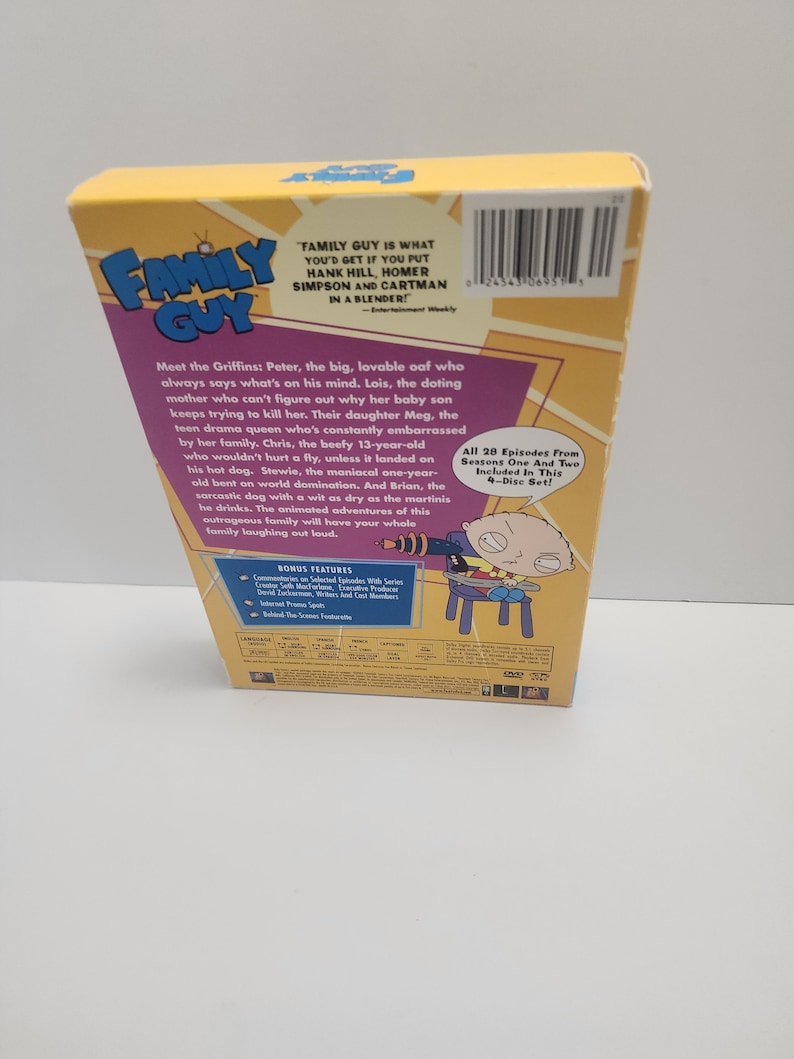 Family Guy Season 1 & 2 Box Set Family Guy Seasons DVD - Etsy