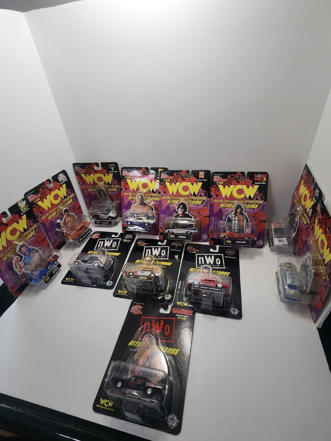 WCW Racing Champions Collectable Cars - Sting - Kevin Nash - Goldberg ...