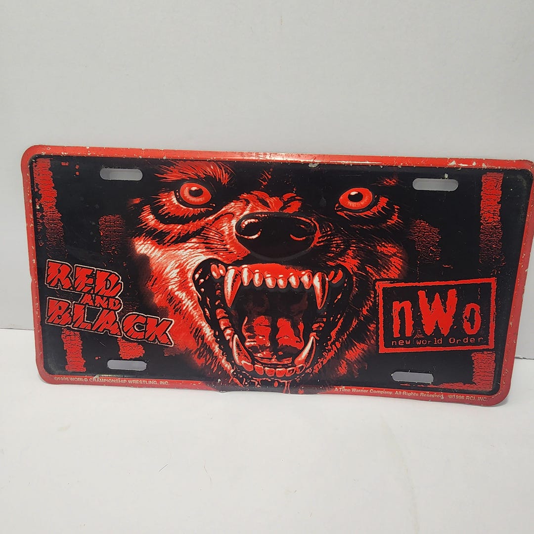 1998 NWO Wolfpack Vintage RARE License Plate - Wrestling - Wwf - Wwe ...