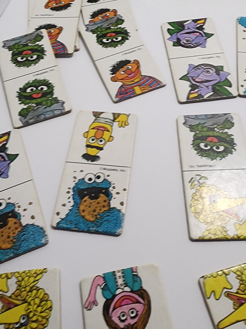 1980s Vintage Sesame Street Dominoes - Vintage Games - Board Games ...