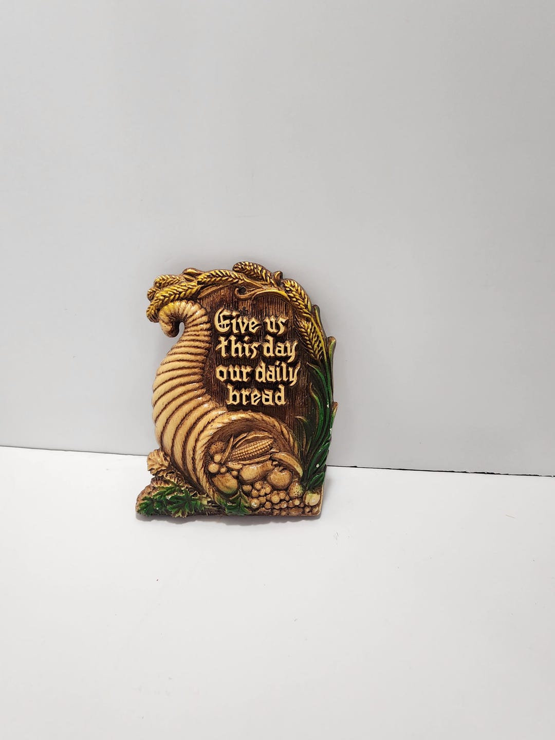 1960's Wall Plaque "give Us This Day Our Daily Bread" - Wall Decor ...