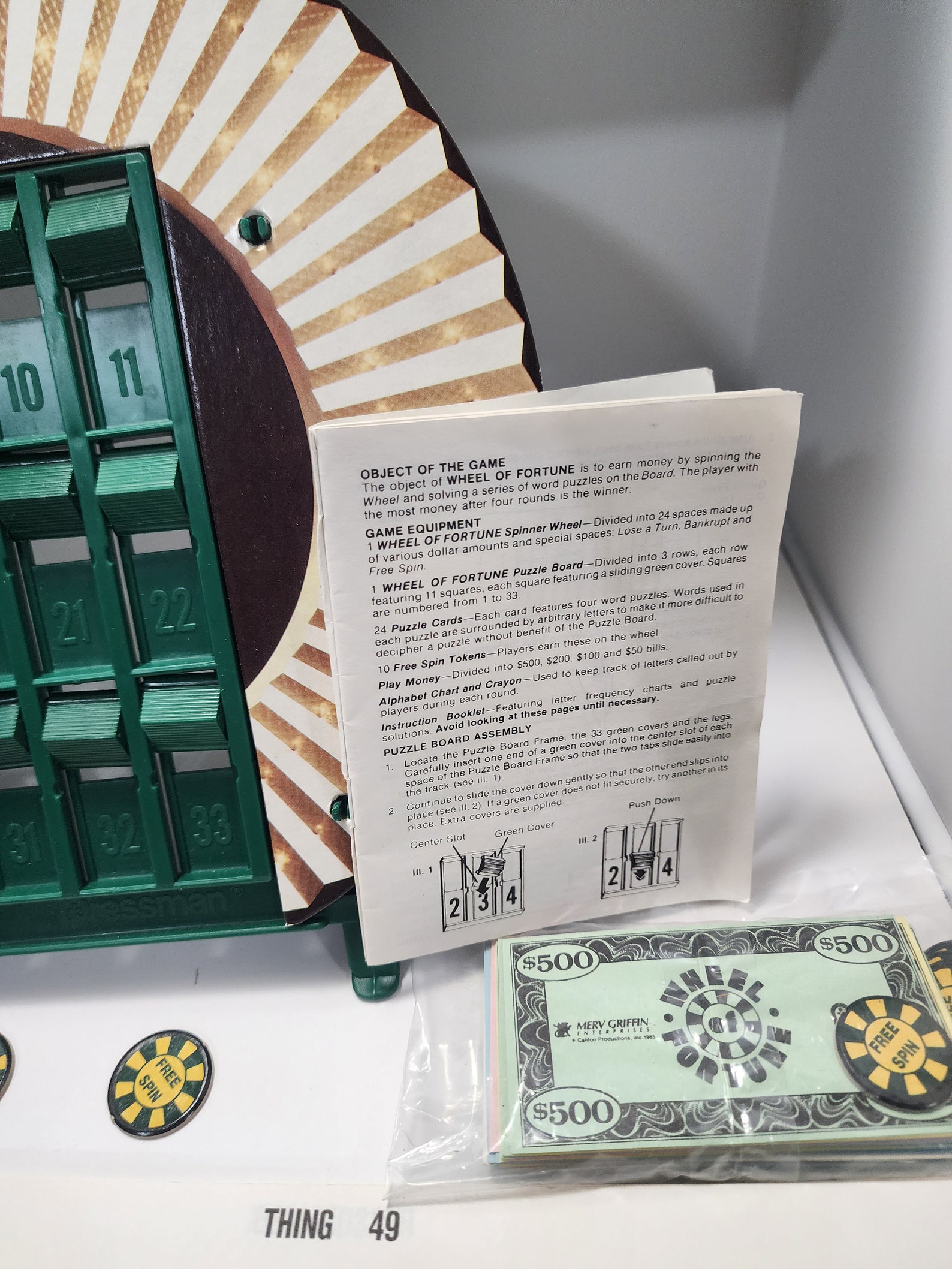 1985 Wheel of Fortune Pressman Board Game Board Game Wheel - Etsy