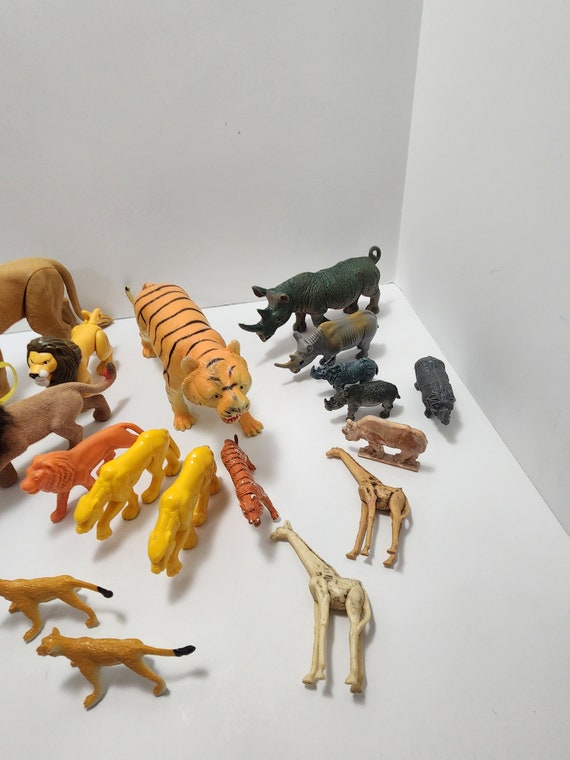 Safari Animals Pretend Play Lot Lions Monkeys Animals Safari Animal Toys Etsy Canada