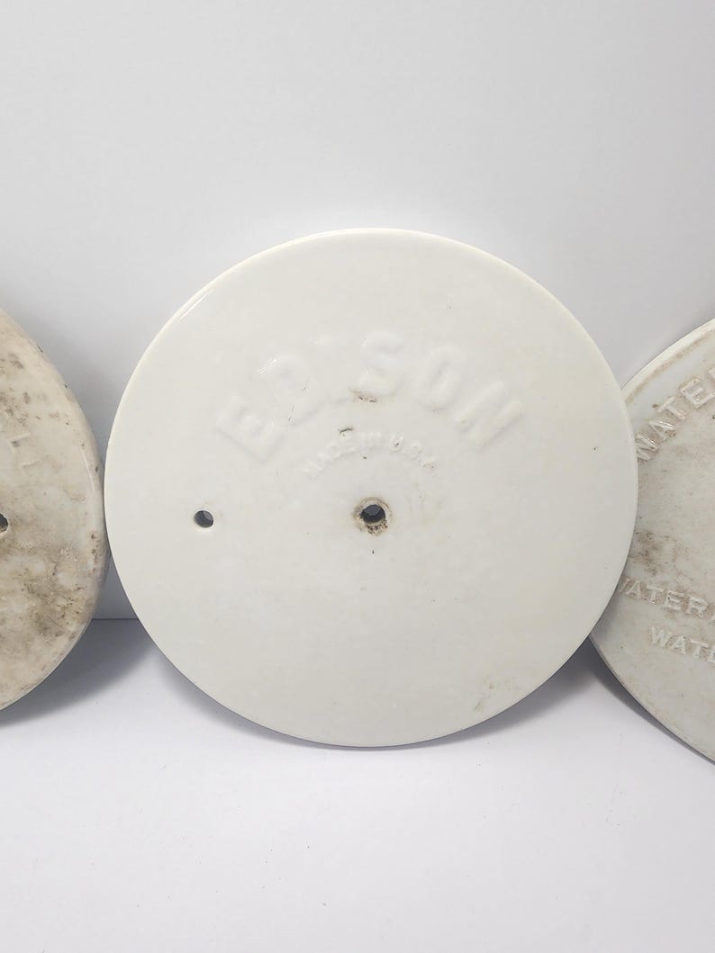 Antique Thomas Edison Porcelain Battery Cells Lot of 4 - Antiques ...