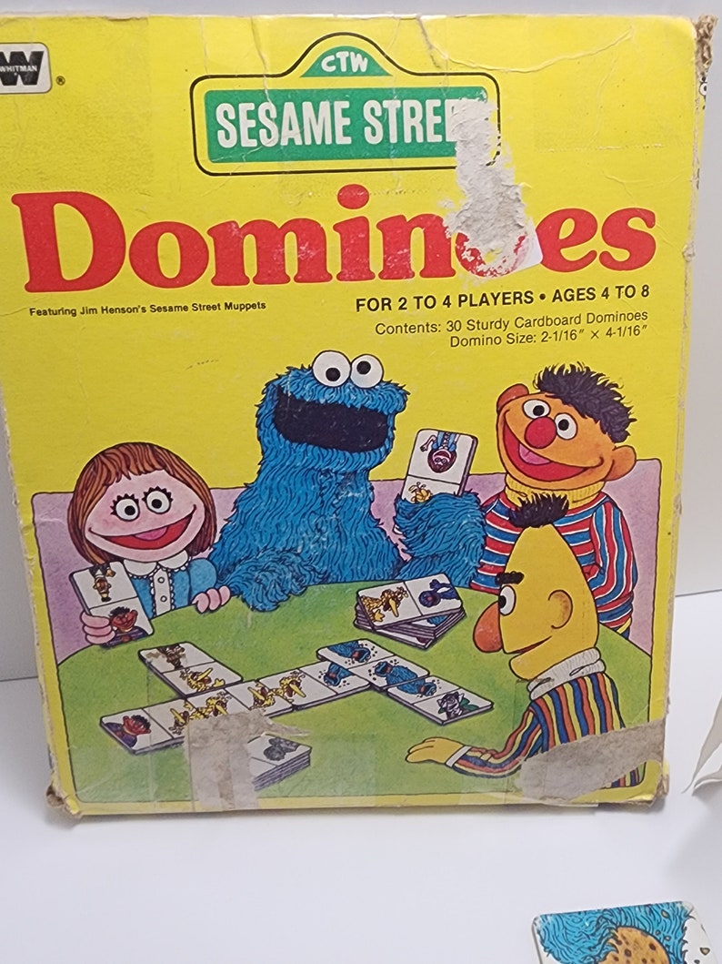 1980s Vintage Sesame Street Dominoes - Vintage Games - Board Games ...