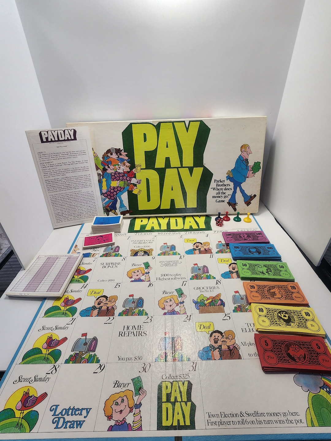 1975 Pay Day Parker Brothers Board Game Pay Day Parker Brothers Board ...