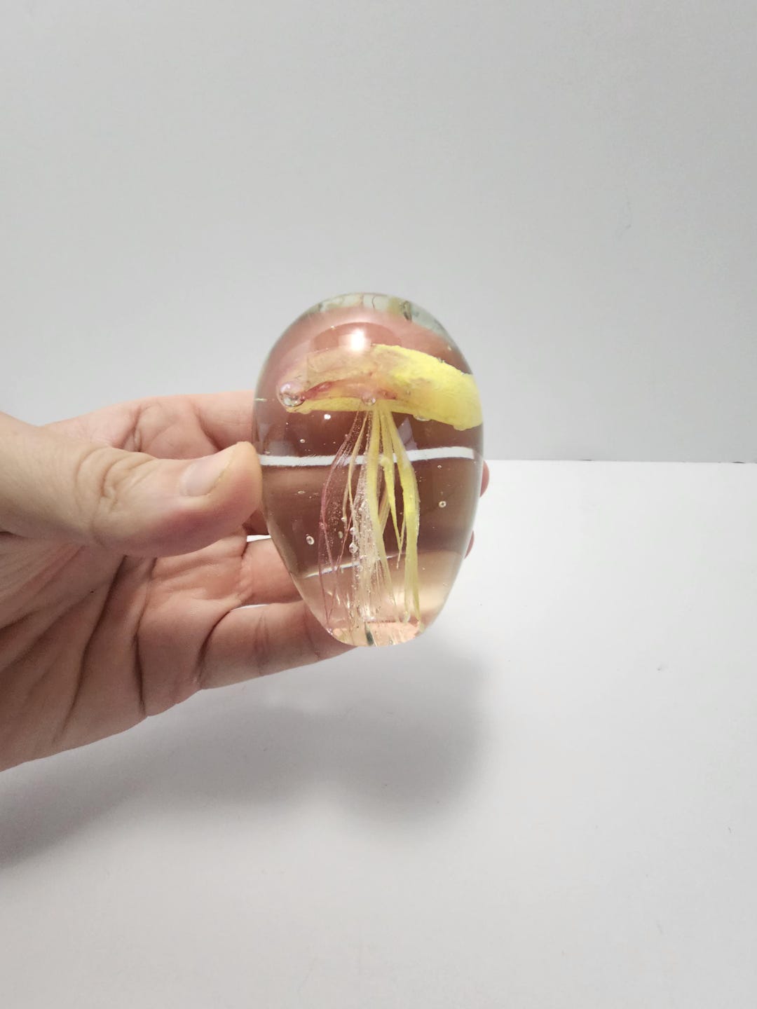 Jellyfish 1990s Blown Glass Paperweight - Paperweight - Paper Weights ...