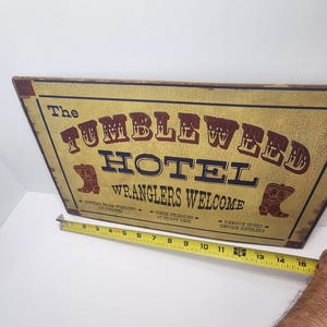 The Tumbleweed Hotel Vintage Decor Sign - Signs - Hotels - Western ...