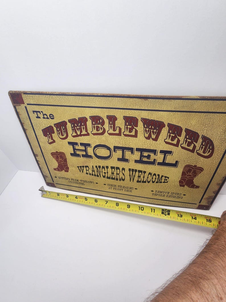 The Tumbleweed Hotel Vintage Decor Sign - Signs - Hotels - Western ...