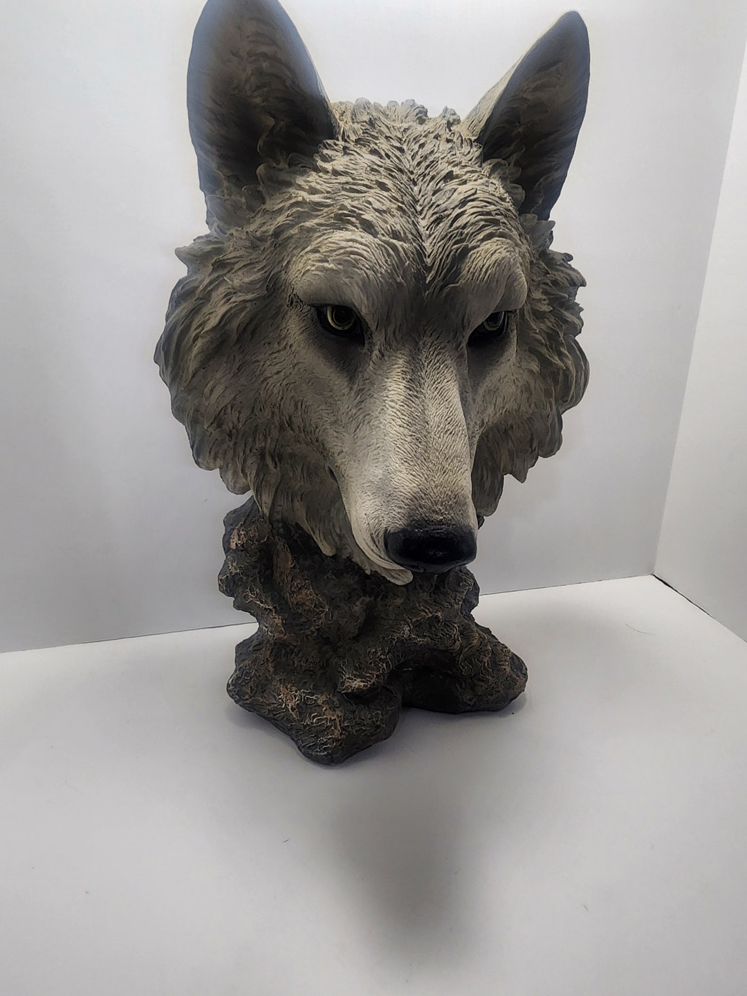 Wolf Head Statue Figurine Big Statues Wolves Wolf's Animals Animal Head ...