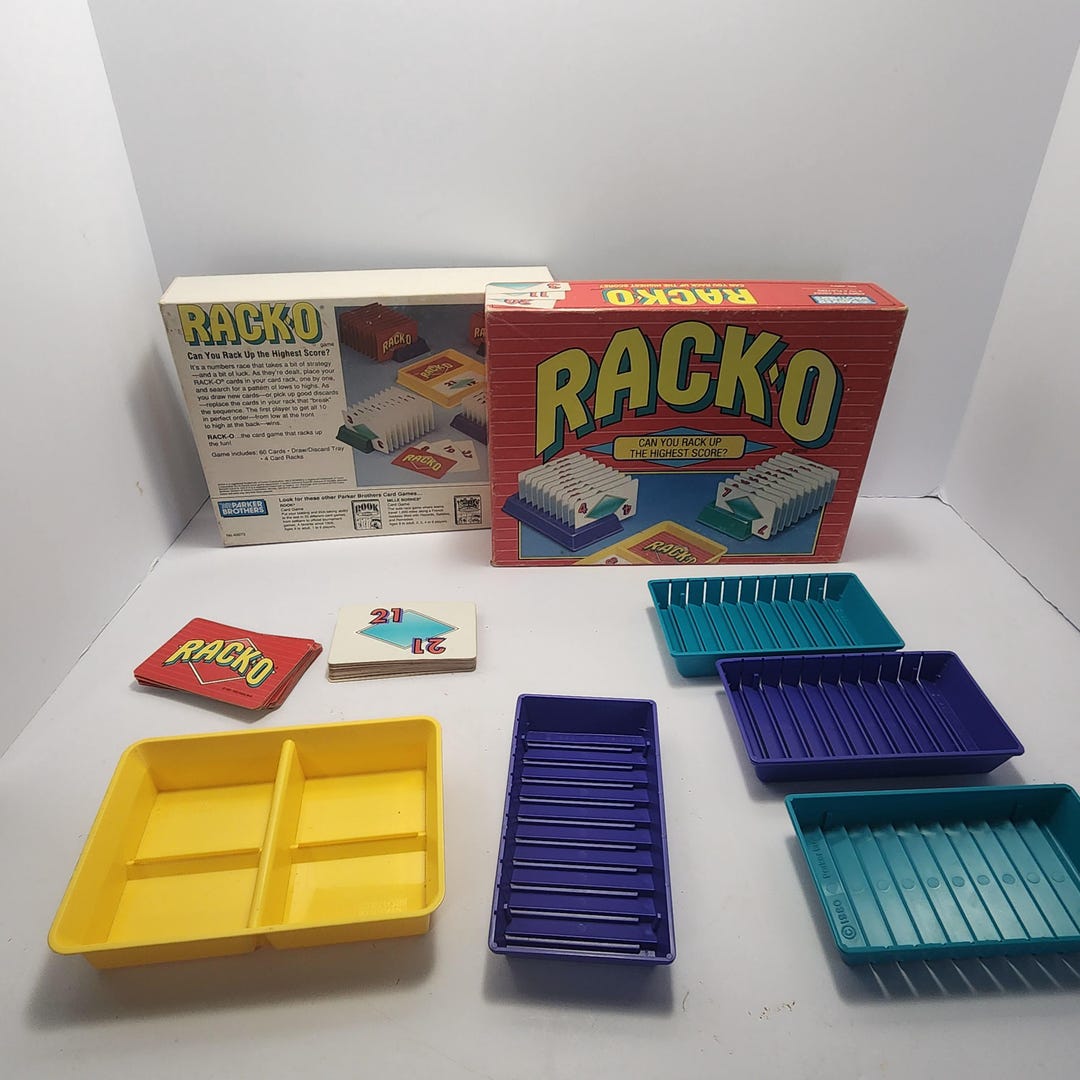 1992 Parker Brothers Racko Card Game - Vintage Games - Racko - Rack O ...