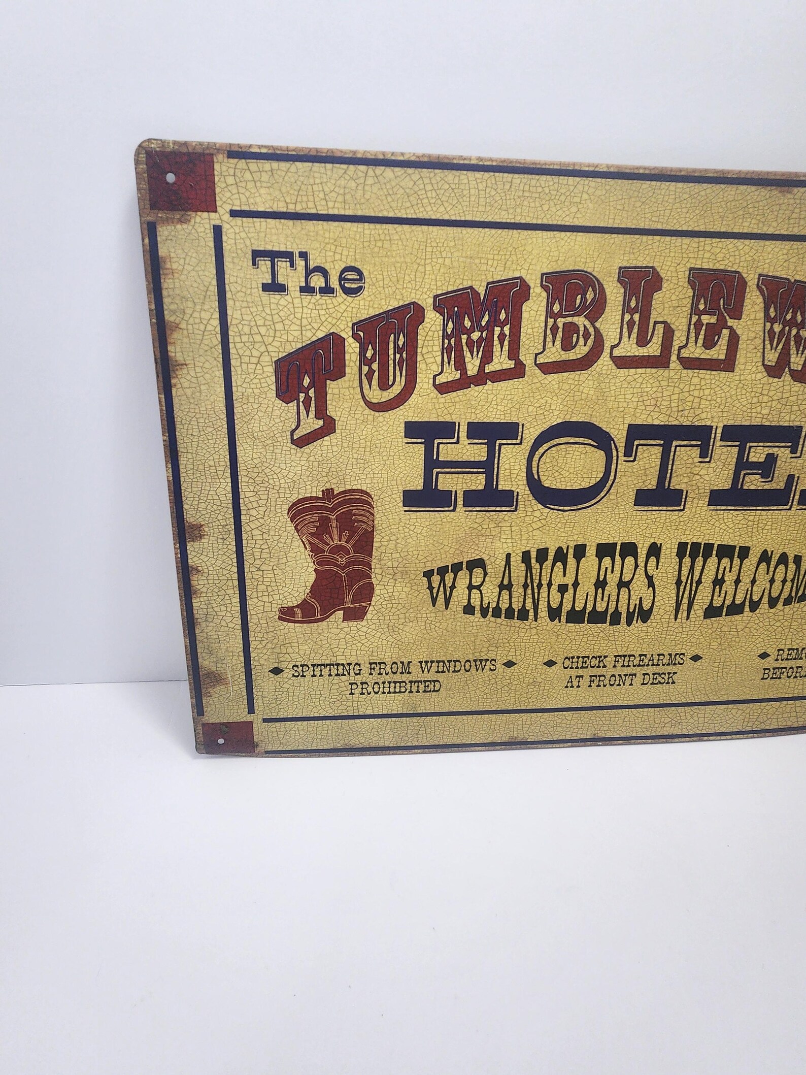 The Tumbleweed Hotel Vintage Decor Sign - Signs - Hotels - Western ...