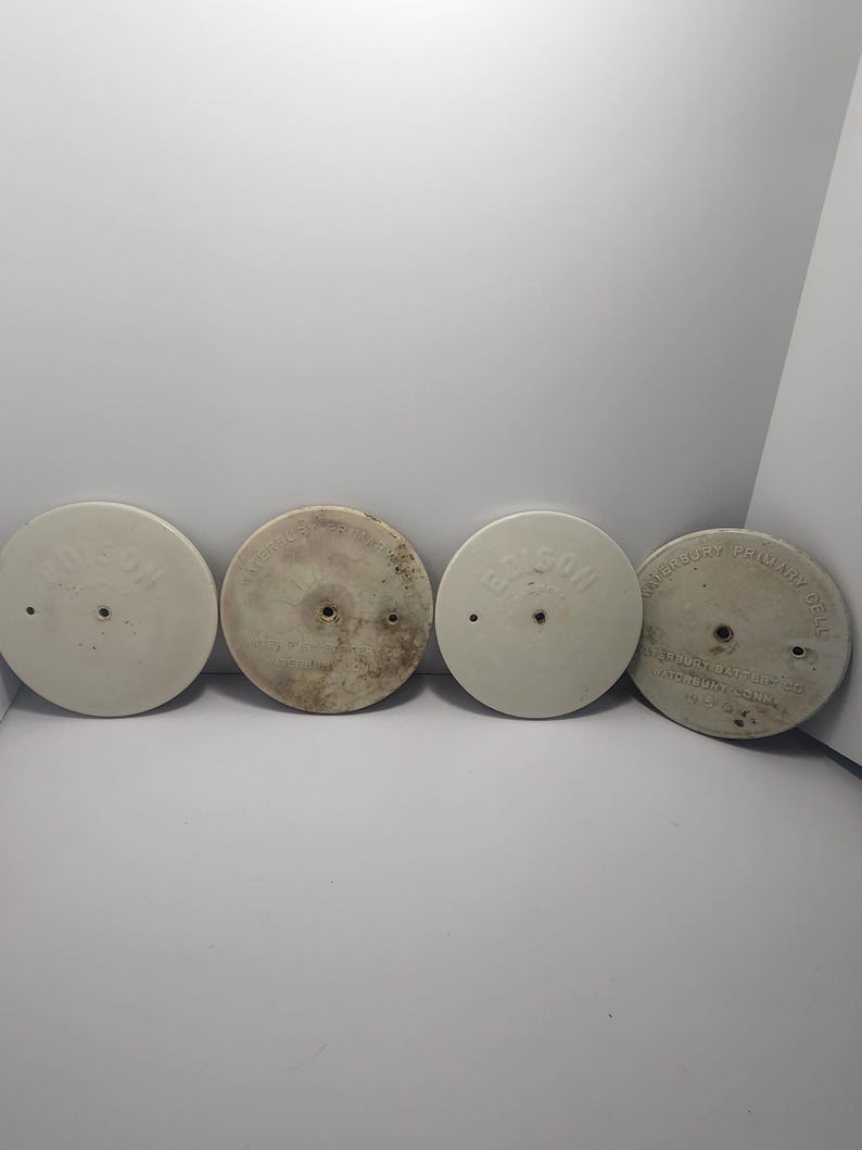 Antique Thomas Edison Porcelain Battery Cells Lot of 4 - Antiques ...