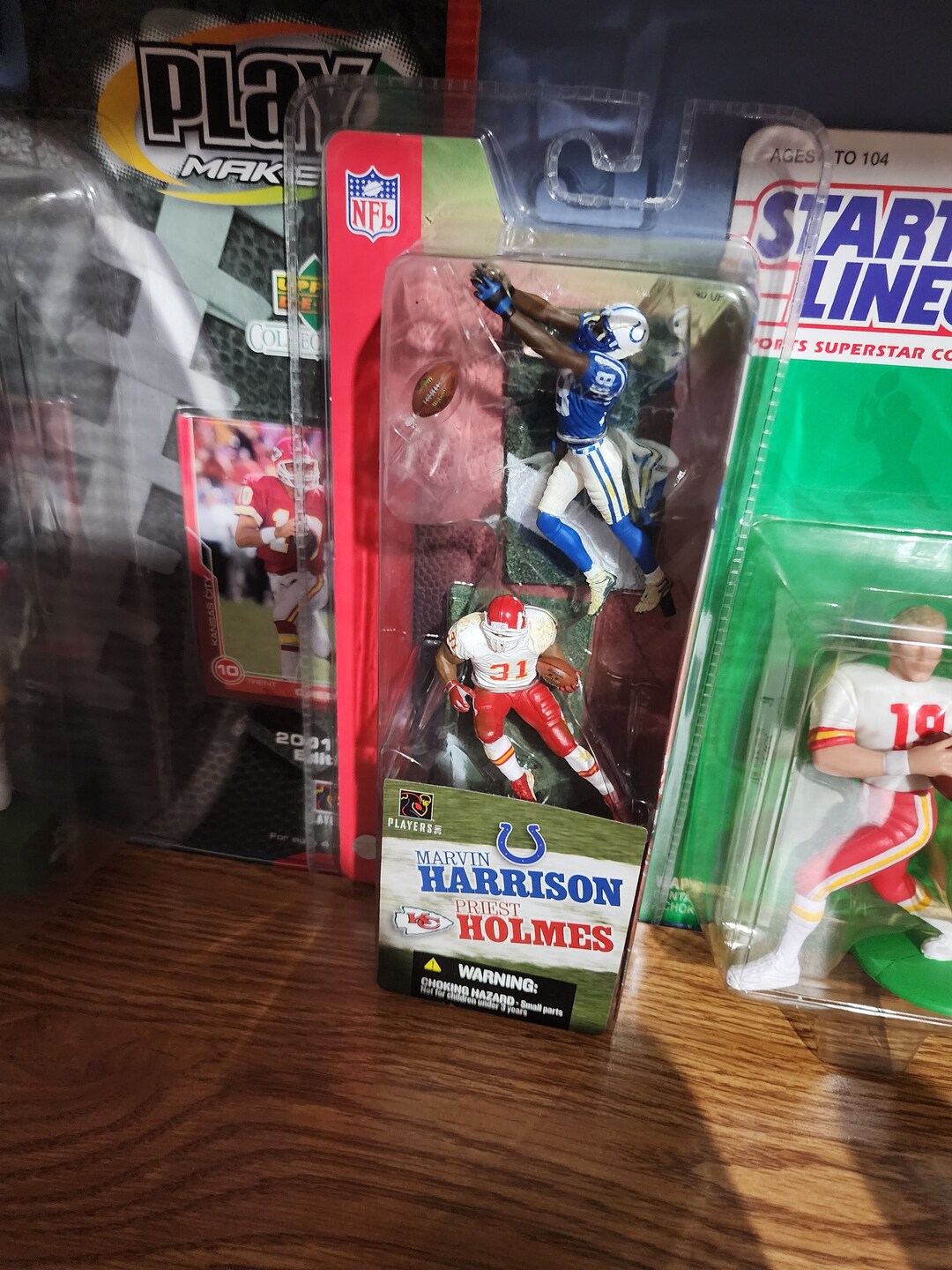 Nfl Toy Figures - Marvin Harrison - Priest Holmes - Kansas City Chiers ...