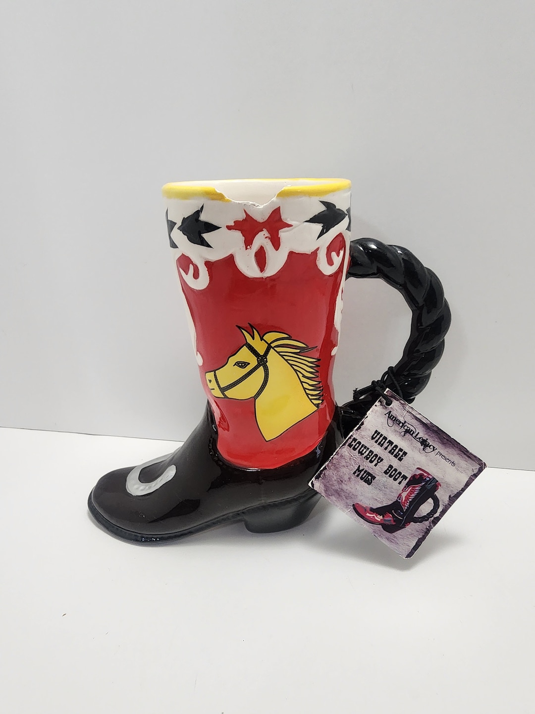 Ceramic Rare Vintage Western Cowboys Boot Mug - Cowboys - Cowboy Boot ...