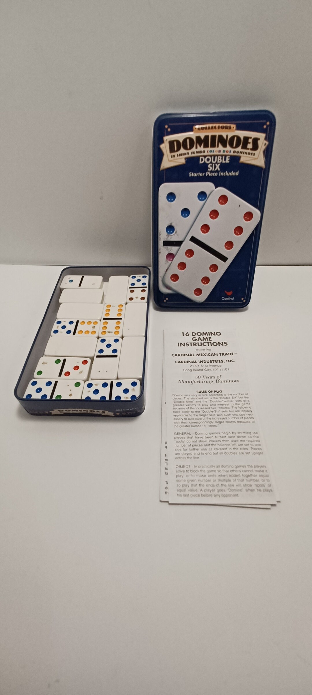 Dominoes With Metal Case and Instructions Dominoes Games Family Games ...