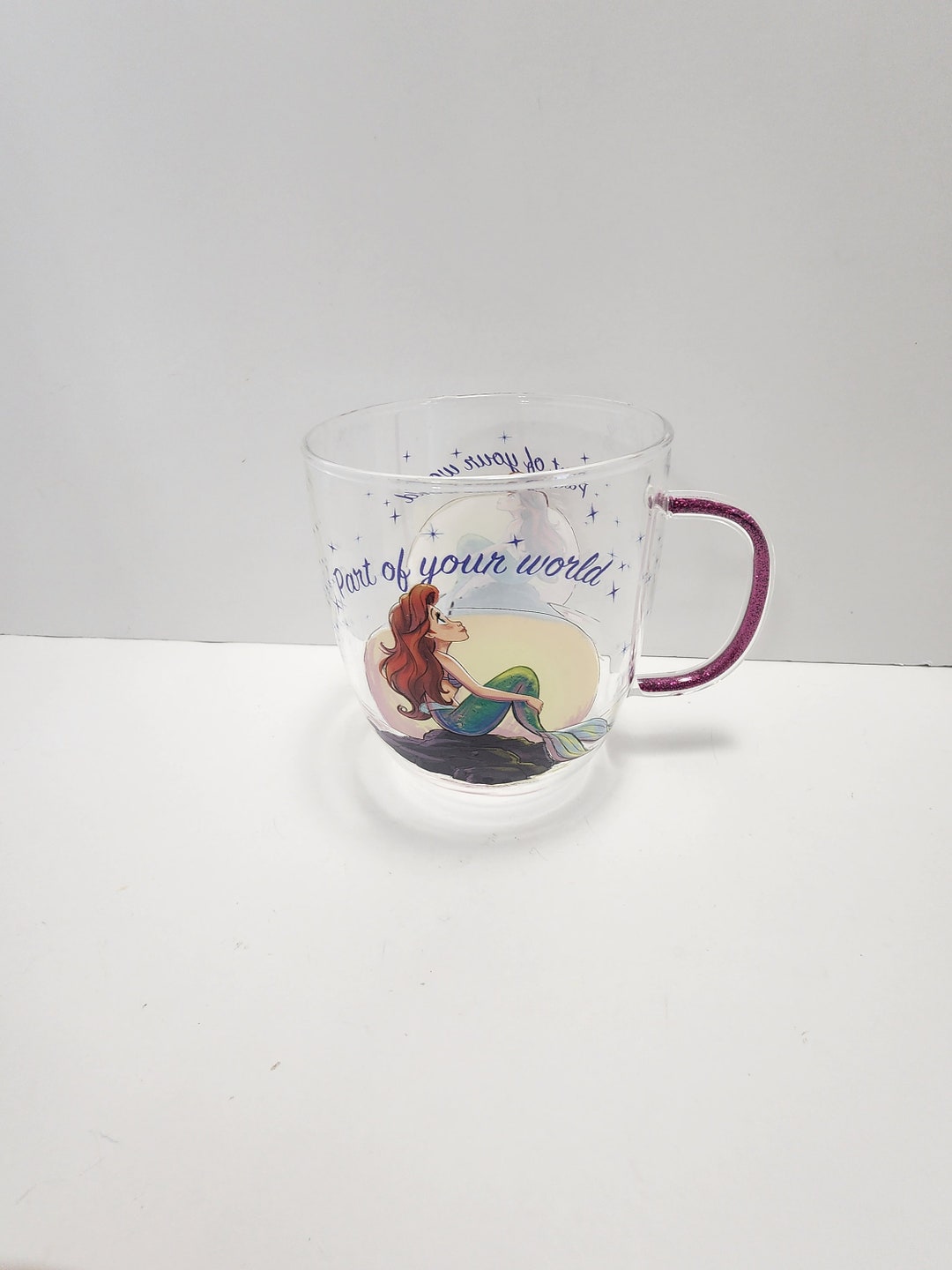 Disney the Little Mermaid Ariel Part of Your World Glass Mug - Mugs ...