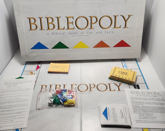 Bibleopoly Vintage 1991 Late for the Sky Productions Board Game - Board ...