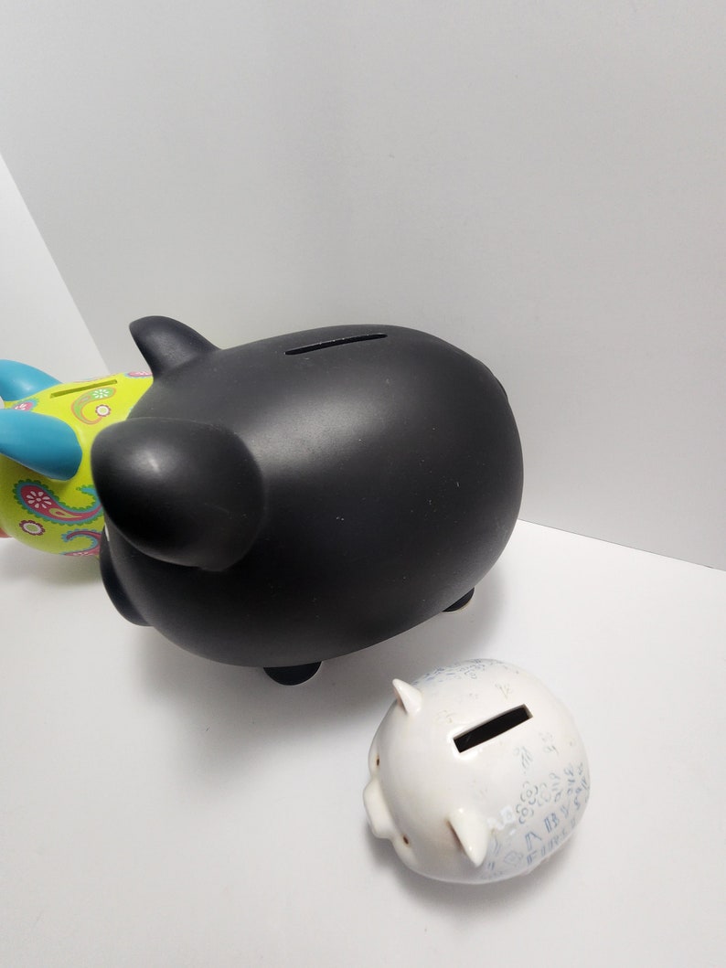 Piggy Bank Ceramic Black - Pig - Ceramic Pig - Piggy Bank - Banks ...