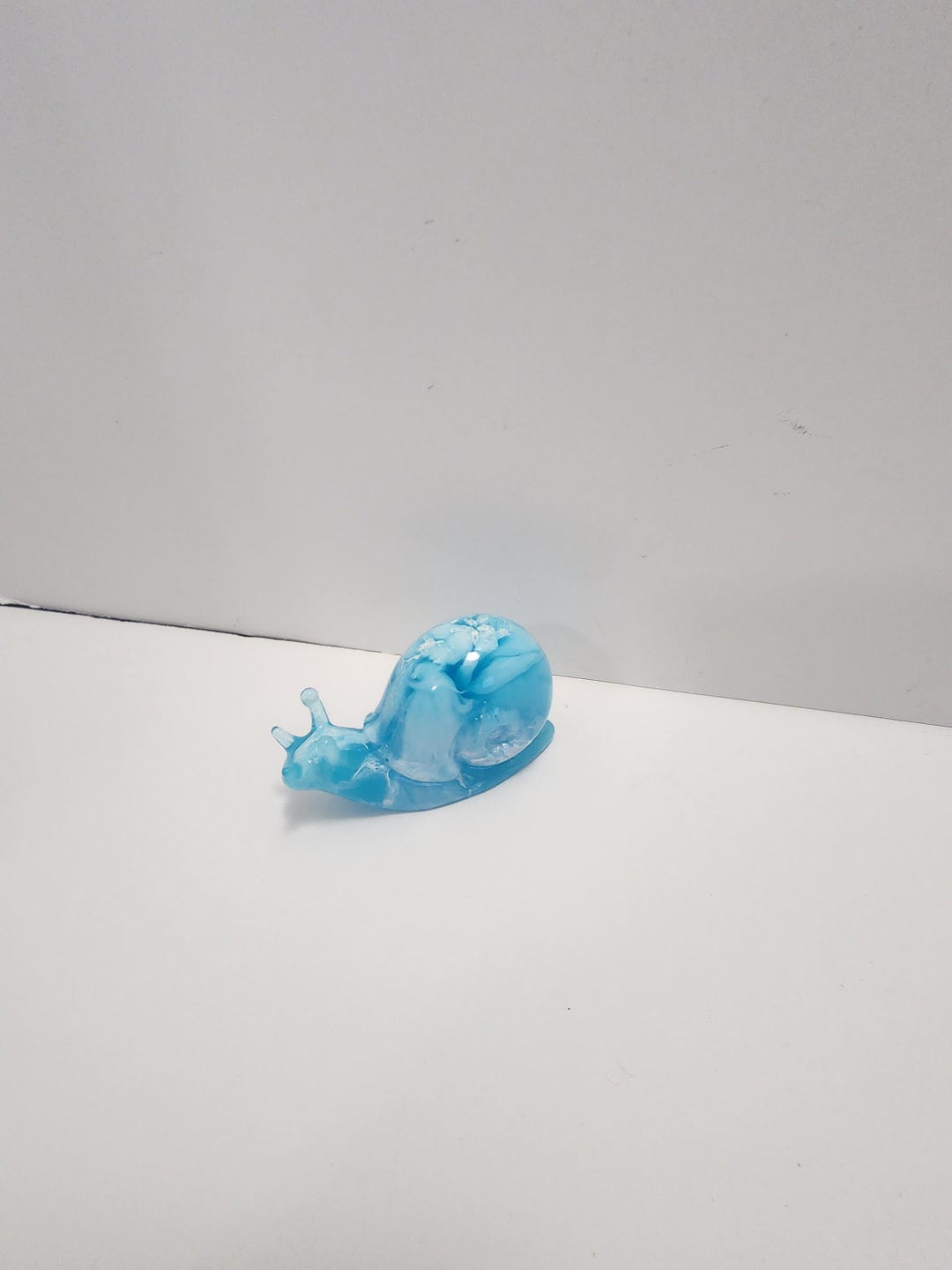 Blue Handmade Resin Snail - Snail - Snail Figurines - Resin - Resin ...
