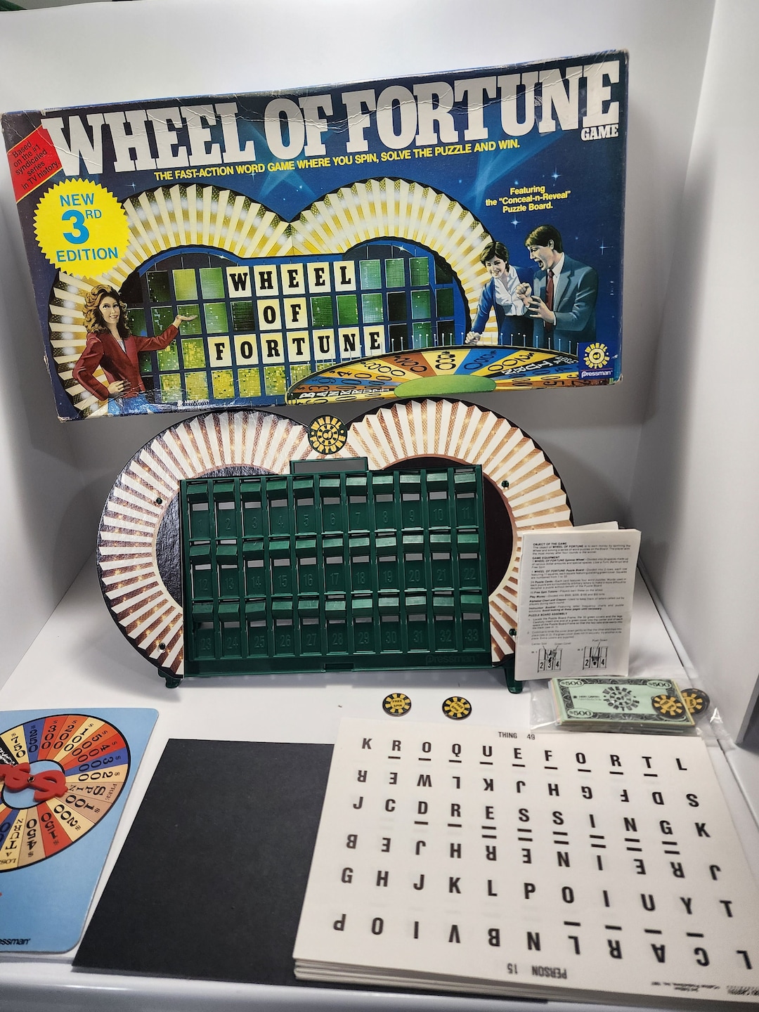 1985 Wheel of Fortune Pressman Board Game - Board Game - Wheel of ...