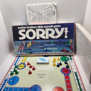 Sorry 1972 Parker Brothers Vintage Board Game Sorry Sorry - Etsy