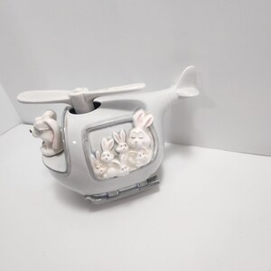 RARE Bunnies in A Helicopter Muscial Box - Musical Box - Easter ...