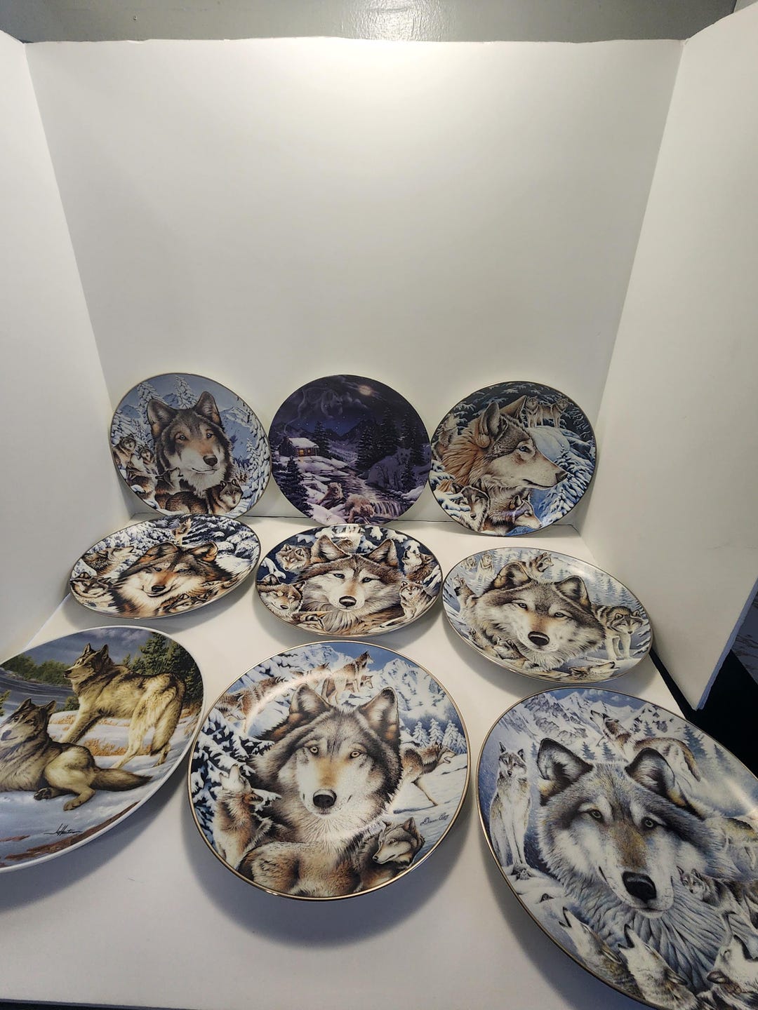 Wolf Collectable Plates by Diana Casey Bradford Exchange - Wildlife ...