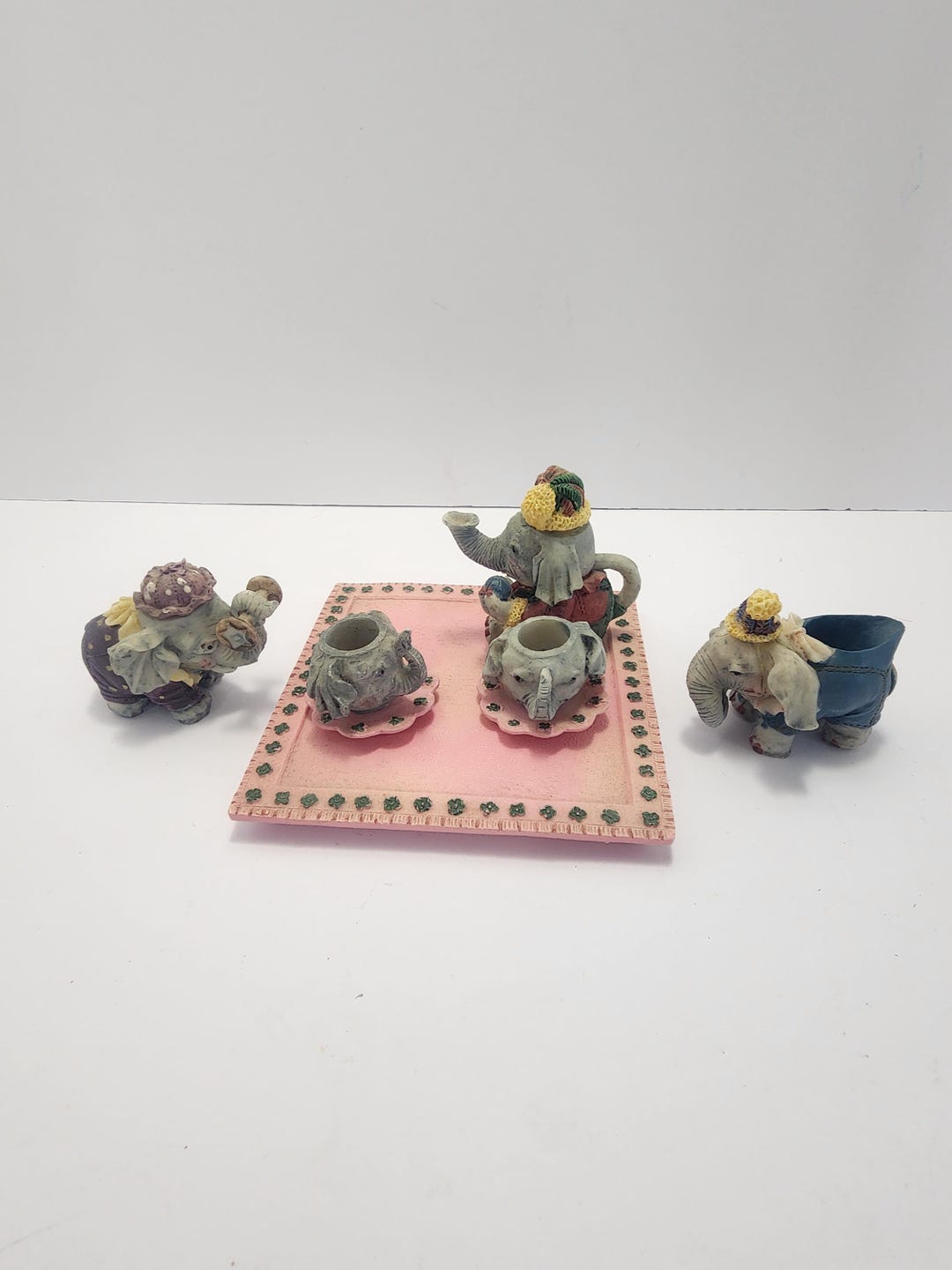 Minature Elephant Tea Set - Elephants - Tea Set - Minature Tea Set ...