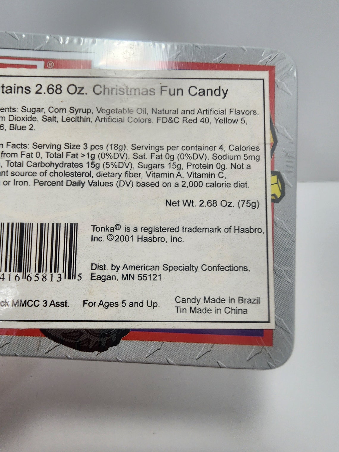 Tonka 2001 Hasbro Metao Candy Tin in Package - Tonka - Candy - Tins ...
