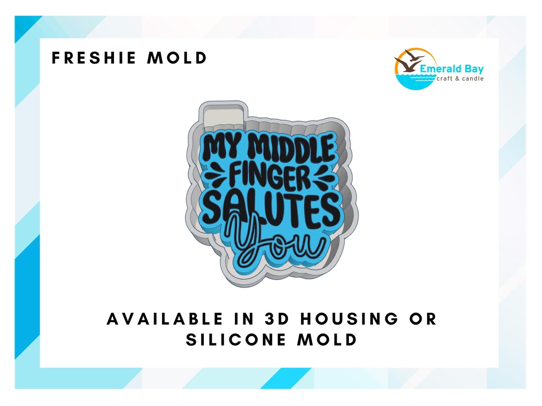 Middle Finger Freshie Mold 3D Housing Mold or Silicone Mold, Funny ...
