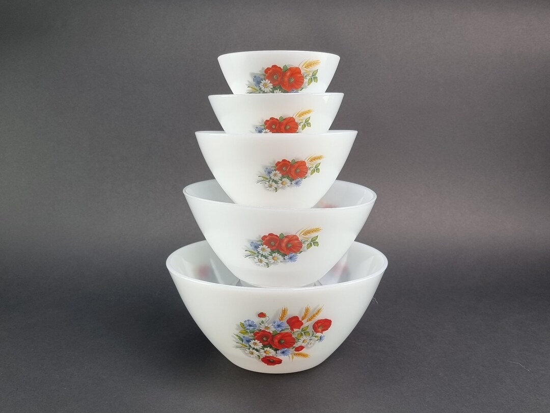 Fleur De Champêtre, Wild Flowers, Arcopal France, Vintage Salad Bowls ...