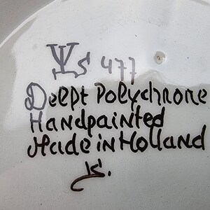 Delft, Polychrome Plate, Velsen - Etsy