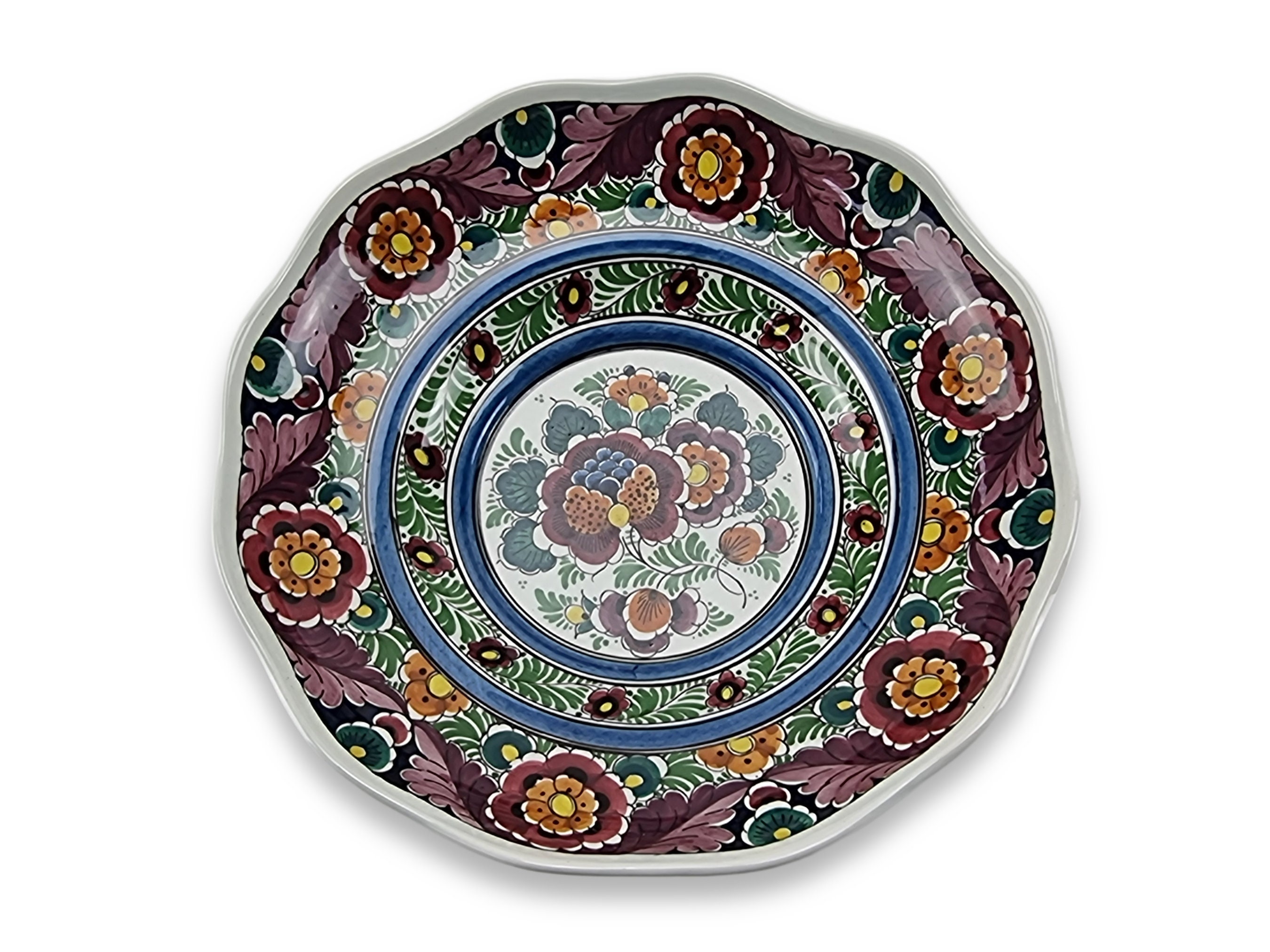 Delft, Polychrome Plate, Velsen - Etsy