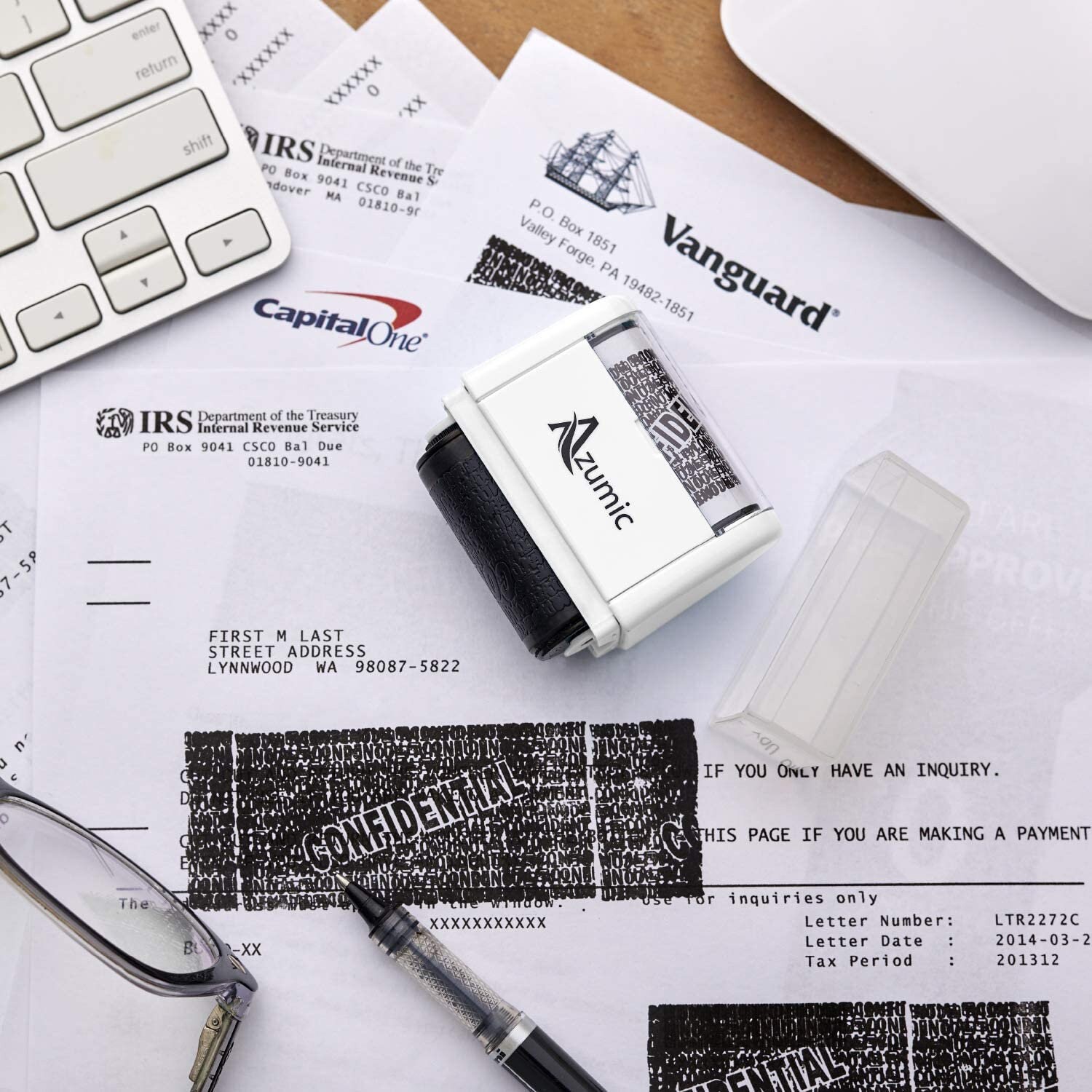 Identity Protection Roller Stamps, Including 6-pack Refills Designed ...