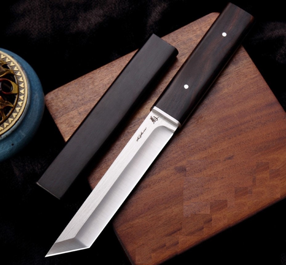 Handmade Tanto Knife Handle and Wooden Sheath Made of Wood - Etsy