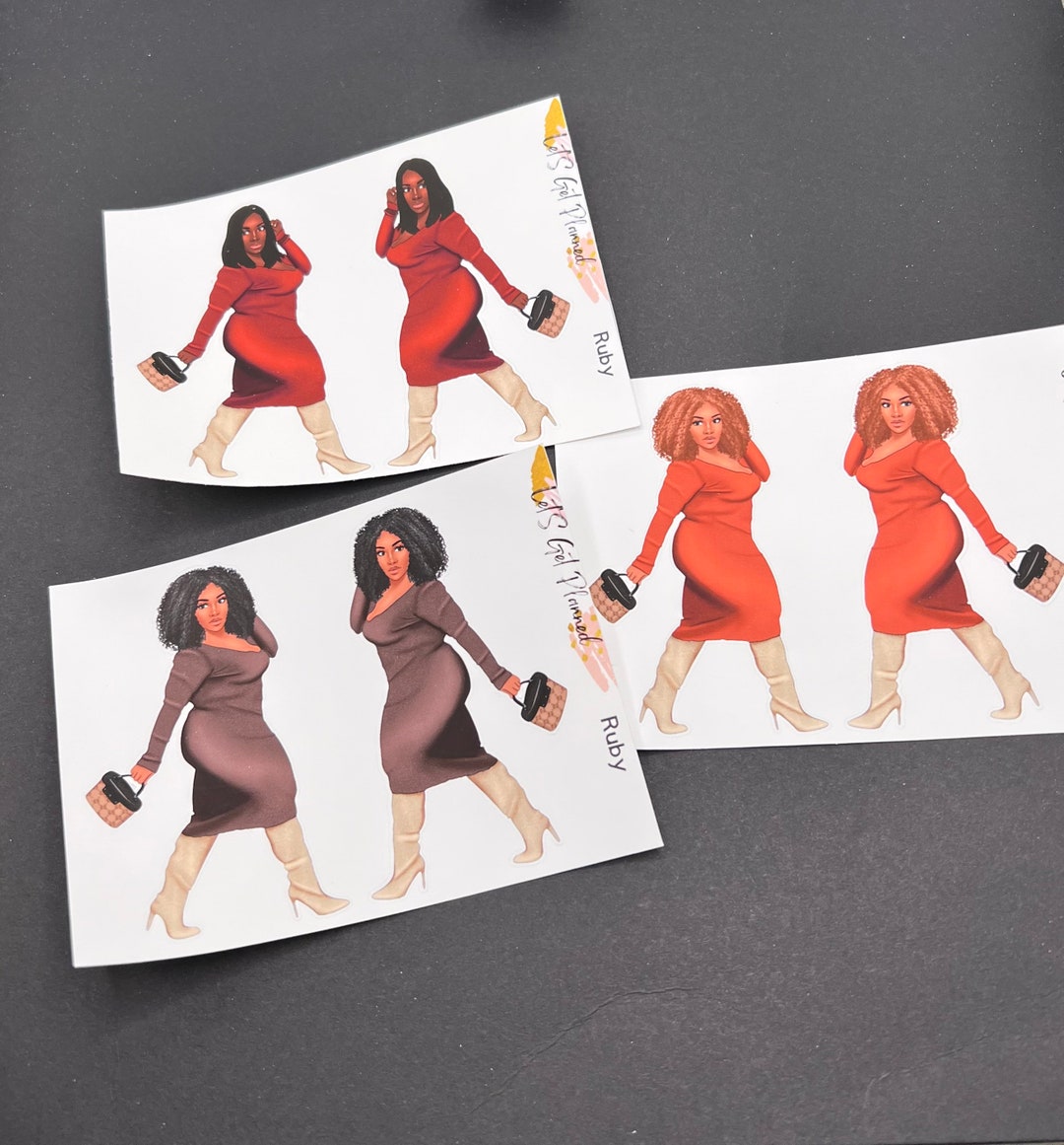 Ruby Plus Size Fashion Doll Sticker - Etsy
