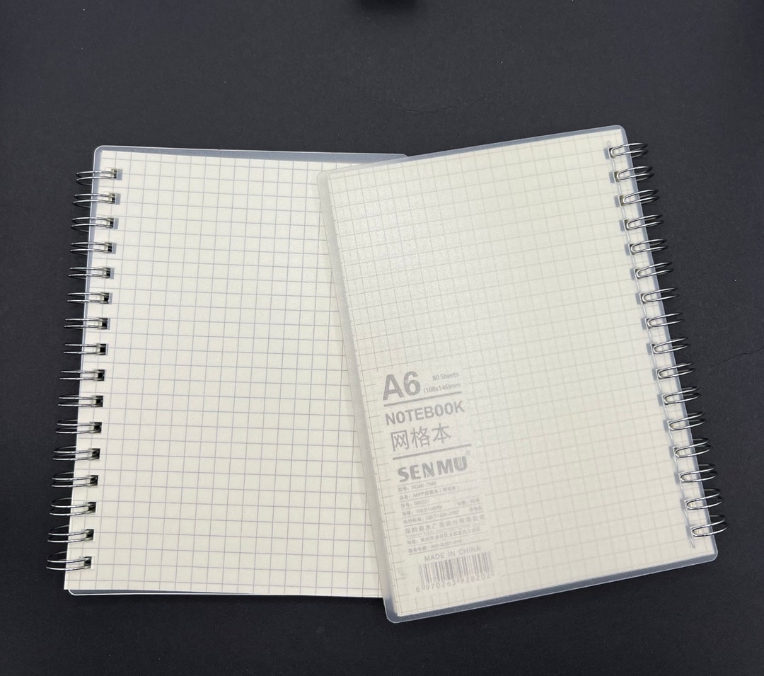 A6 80pg Grid Notebook - Etsy