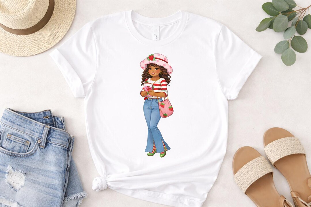 Strawberry Girl Clipart Bundle PNG • Girl Characters • T-shirt Design ...