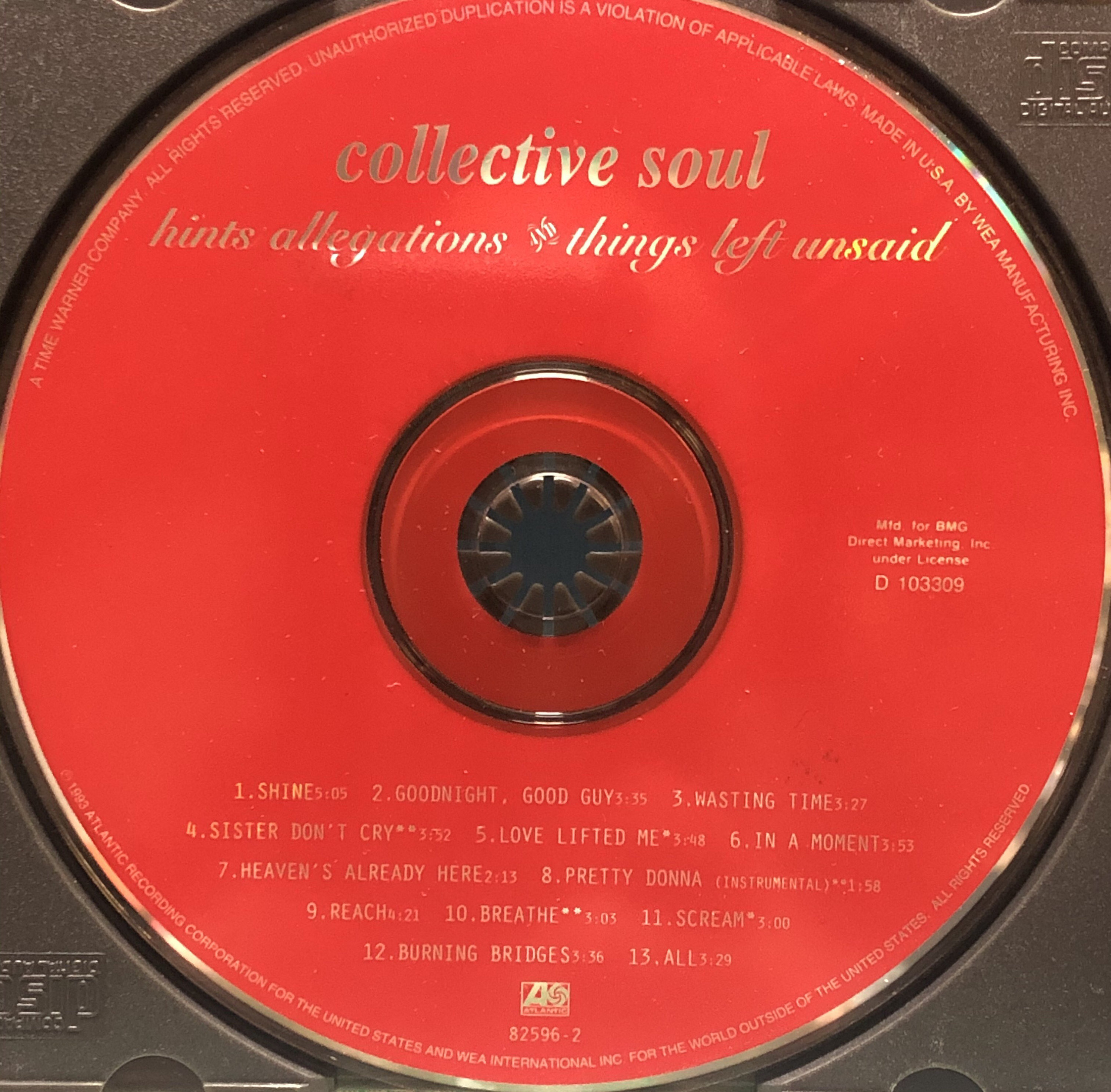 Collective Soul: hints Allegations & Things Left Unsaid CD - Etsy Collective Soul: hints Allegations & Things Left Unsaid CD - Etsy