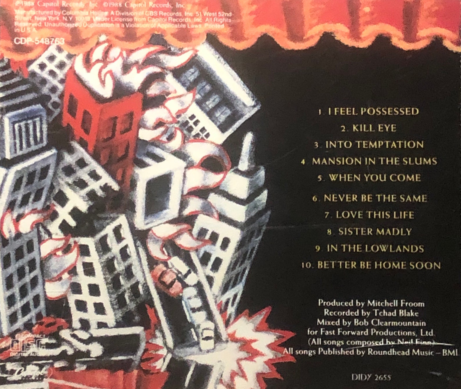 Crowded House “temple of Low Men” CD - Etsy
