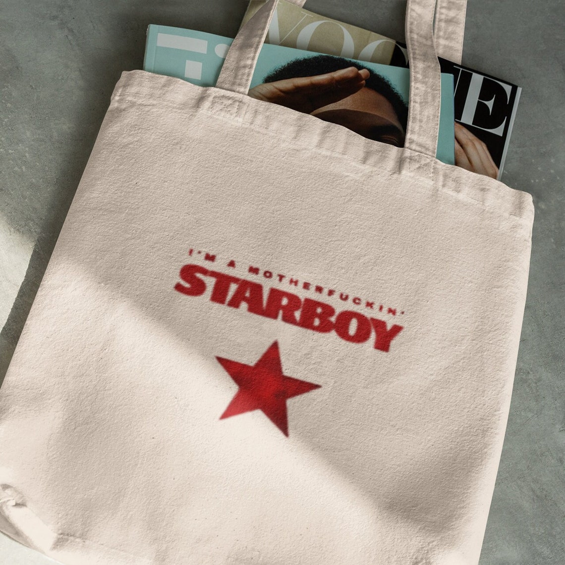 The Weeknd Tote Bag, Starboy Tote Bag, Gift for Friends, Birthday Gift Tote Bag, Shoulder Bag ...