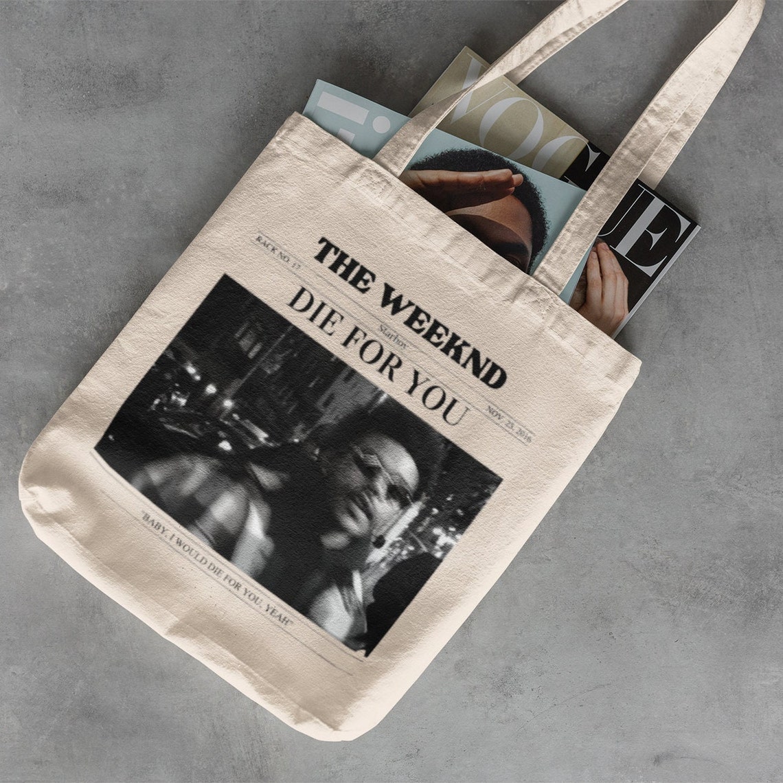 The Weeknd Canvas Tote Bag, Gift for Valentines Day ,gift for Mothers ...