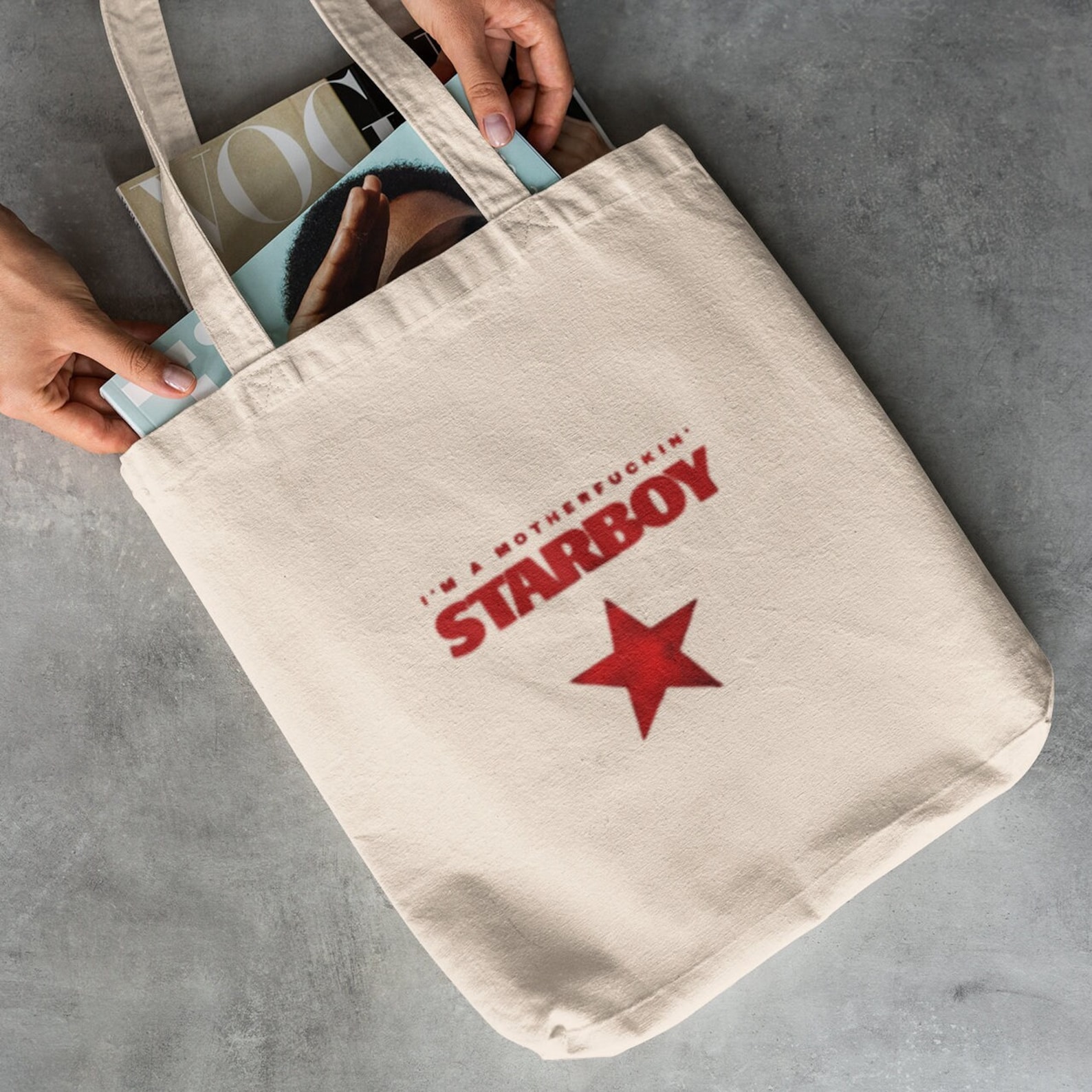 The Weeknd Tote Bag, Starboy Tote Bag, Gift for Friends, Birthday Gift Tote Bag, Shoulder Bag ...